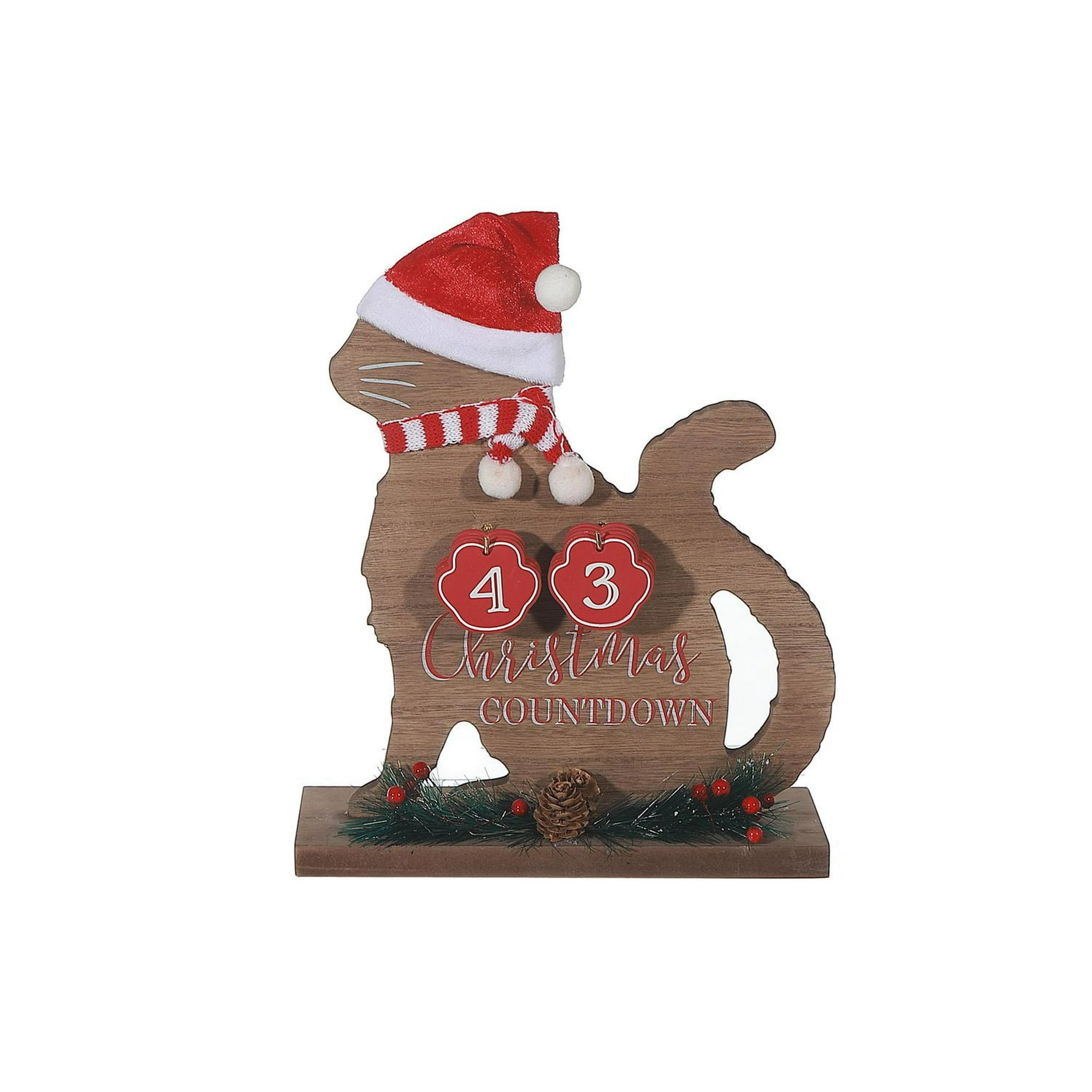 Click here for Ih Casadécor Wooden Cat Calendar Christmas Countdo... prices
