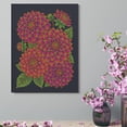 Contemporary Pointillism Dahlia Garden Bloom PrintSet of 2 Faux Linen ...
