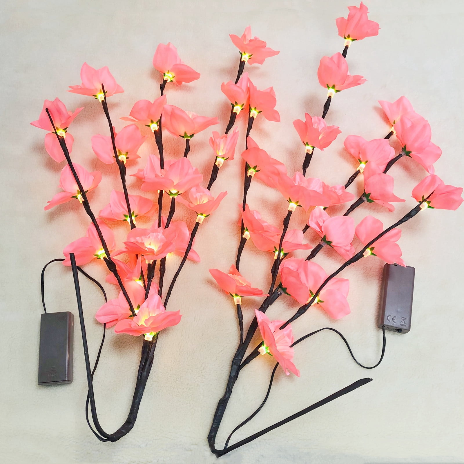 2 Pack Artificial Daffodil Branch Lights Fake Flowers Narcissus Flower ...