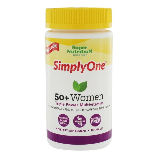 Super Nutrition - Simply One 50+ Women Triple Power Multivitamins - 90 ...