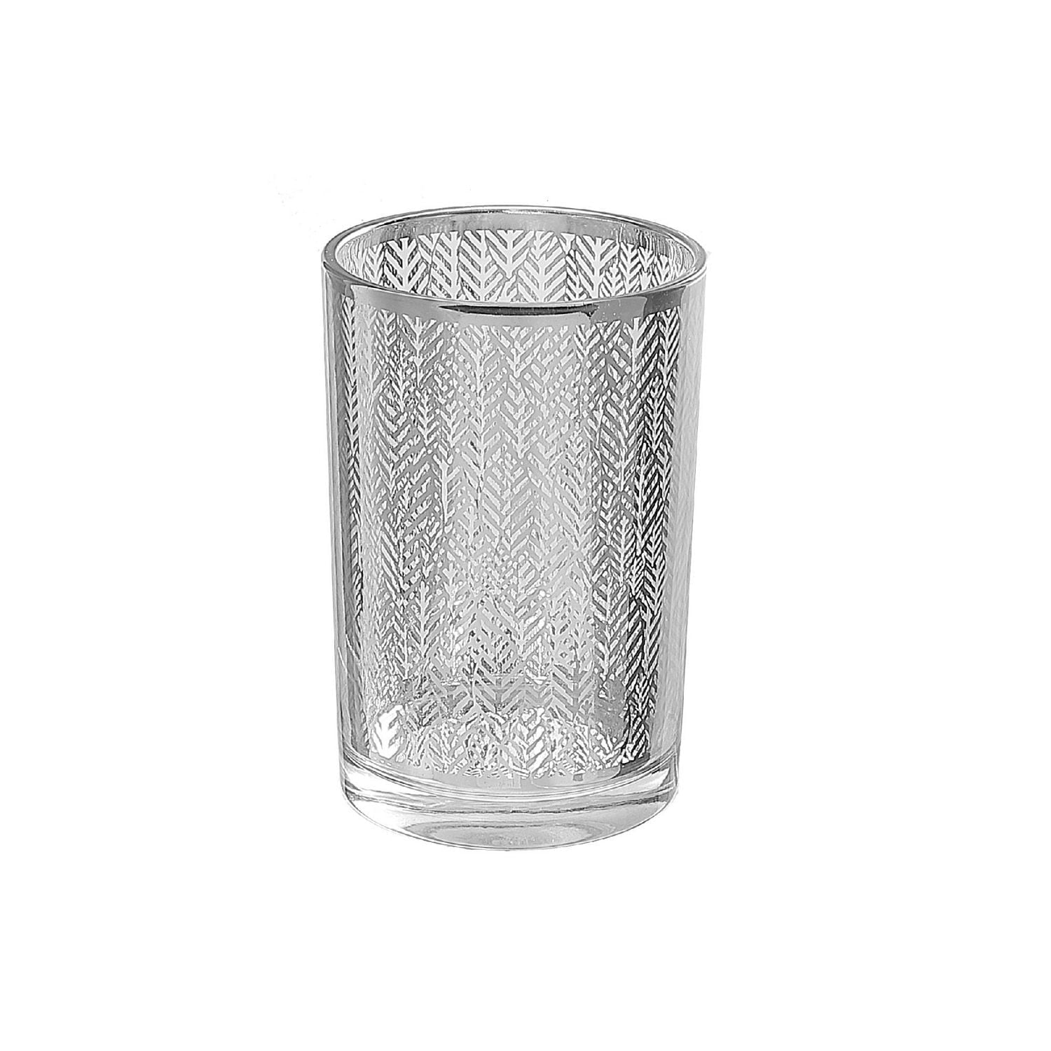 Click here for Ih Casadécor Glass Candle Holder Silver Leaf (4x4)... prices