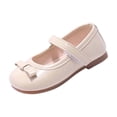 BXJX Girls Dress Shoes, Flat Heel Ankle Strap Slip-Resistant Cute Kids ...