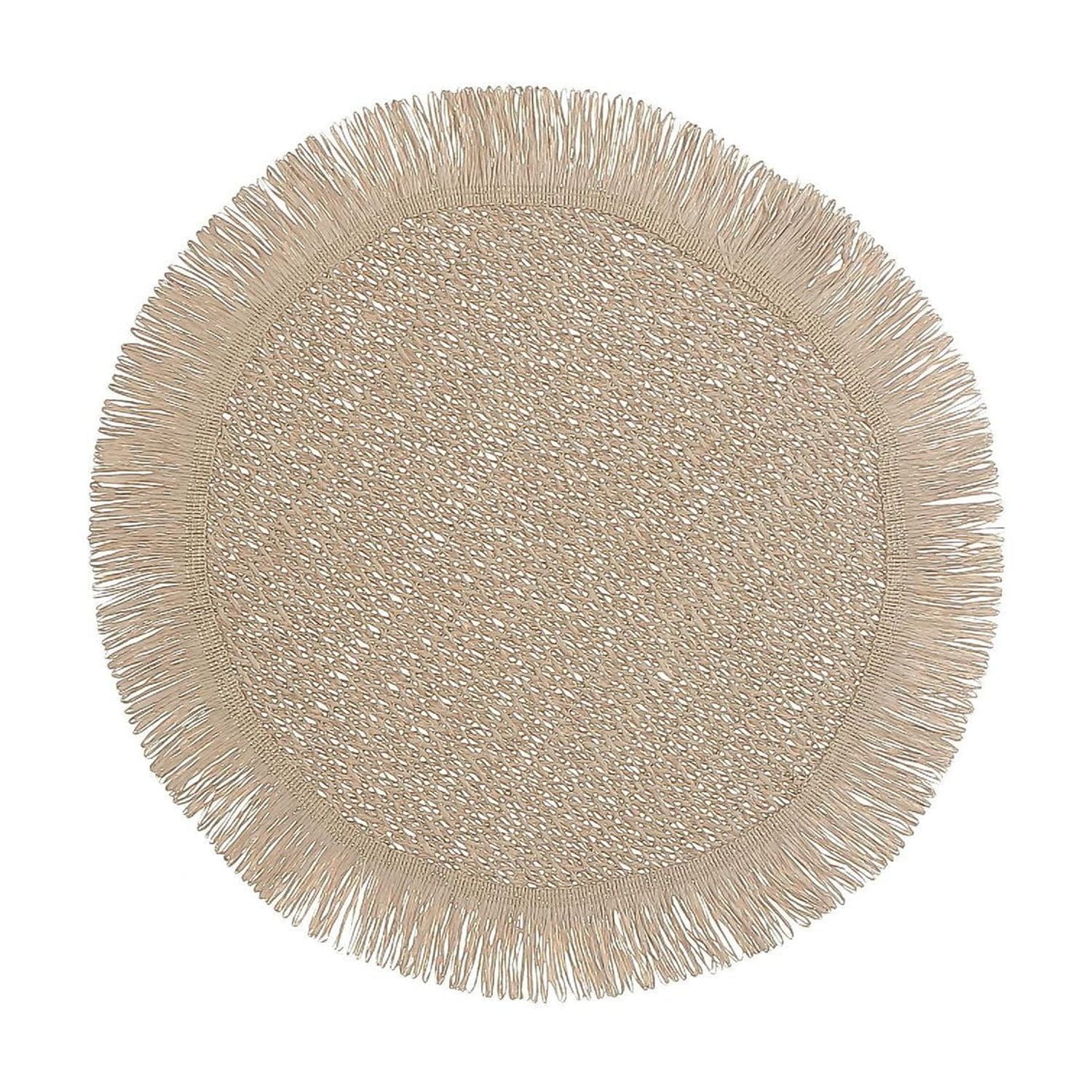 Click here for Ih Casadécor Woven Round Placemat With Fringes Cam... prices