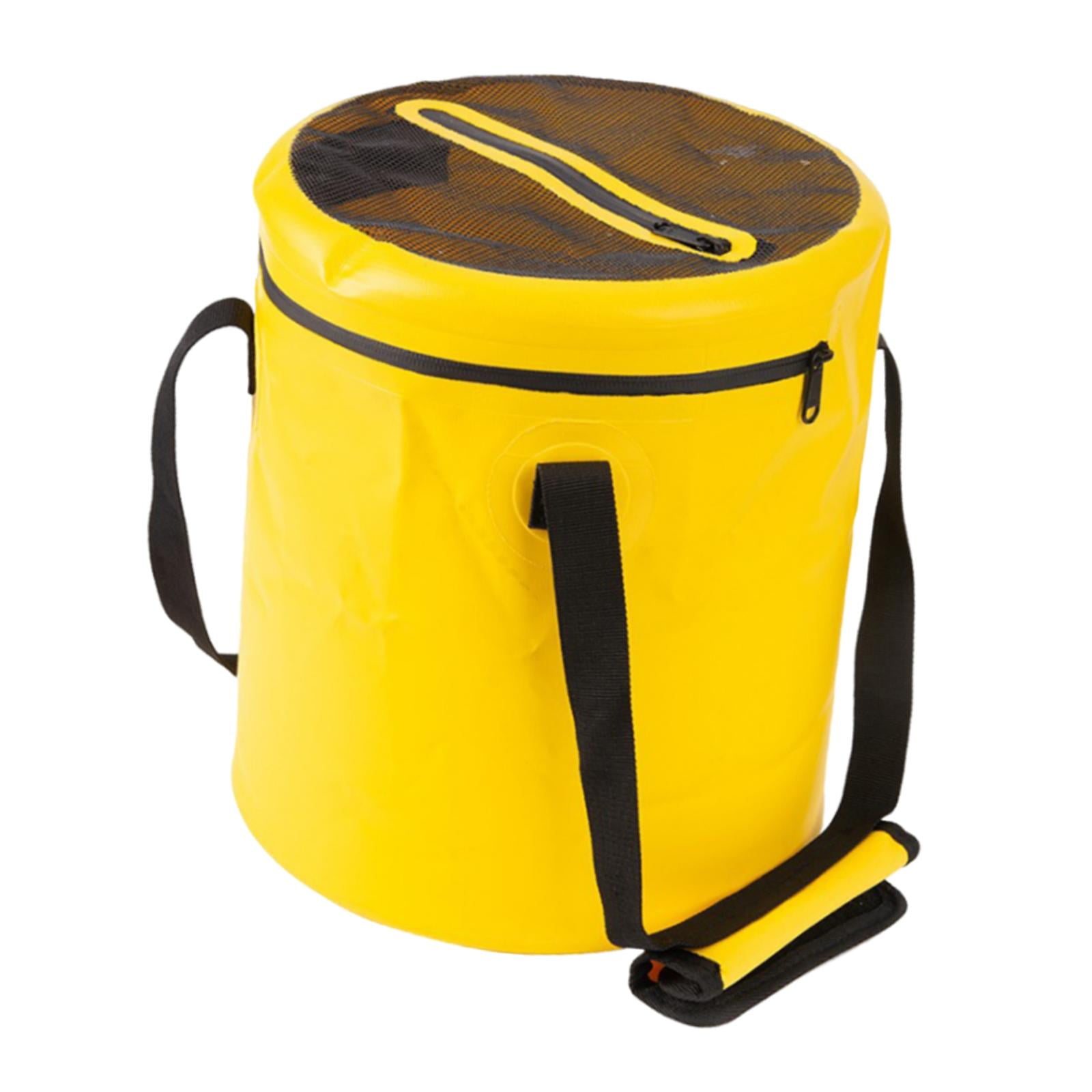 Collapsible Bucket with Lid with Zipper Lid Multipurpose Folding Water ...