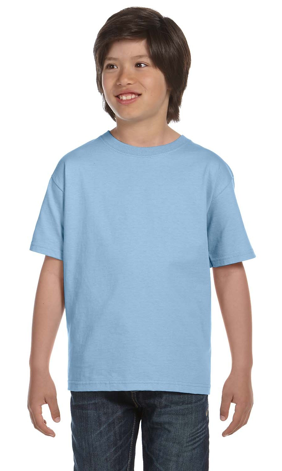 The Gildan Youth DryBlend 56 oz, 50/50 T-Shirt - LIGHT BLUE - XS ...