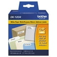 Brother Die-Cut Round Paper Labels, 1/2" dia, 1200/Roll, White ...