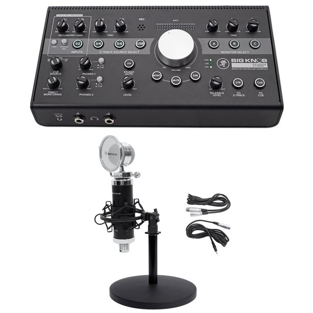 Mackie Big Knob Studio+Plus Monitor Controller Interface+Microphone+Mic ...