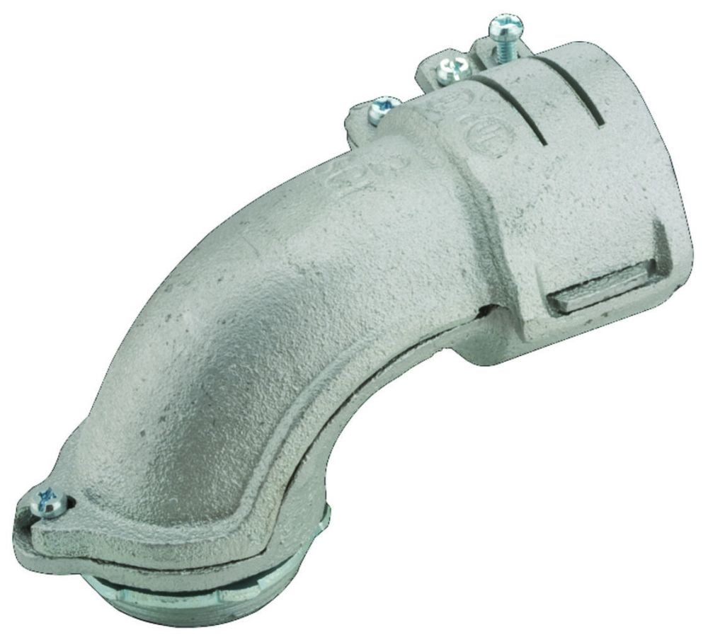 RACO 2210, 2-1/2" 90 Degree Flex Squeeze Connector for Armored Cable ...