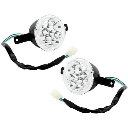 ATV Head Lamps, 12V LED ATV Headlights 2PCS Clear Lens ABS Plastic for ...