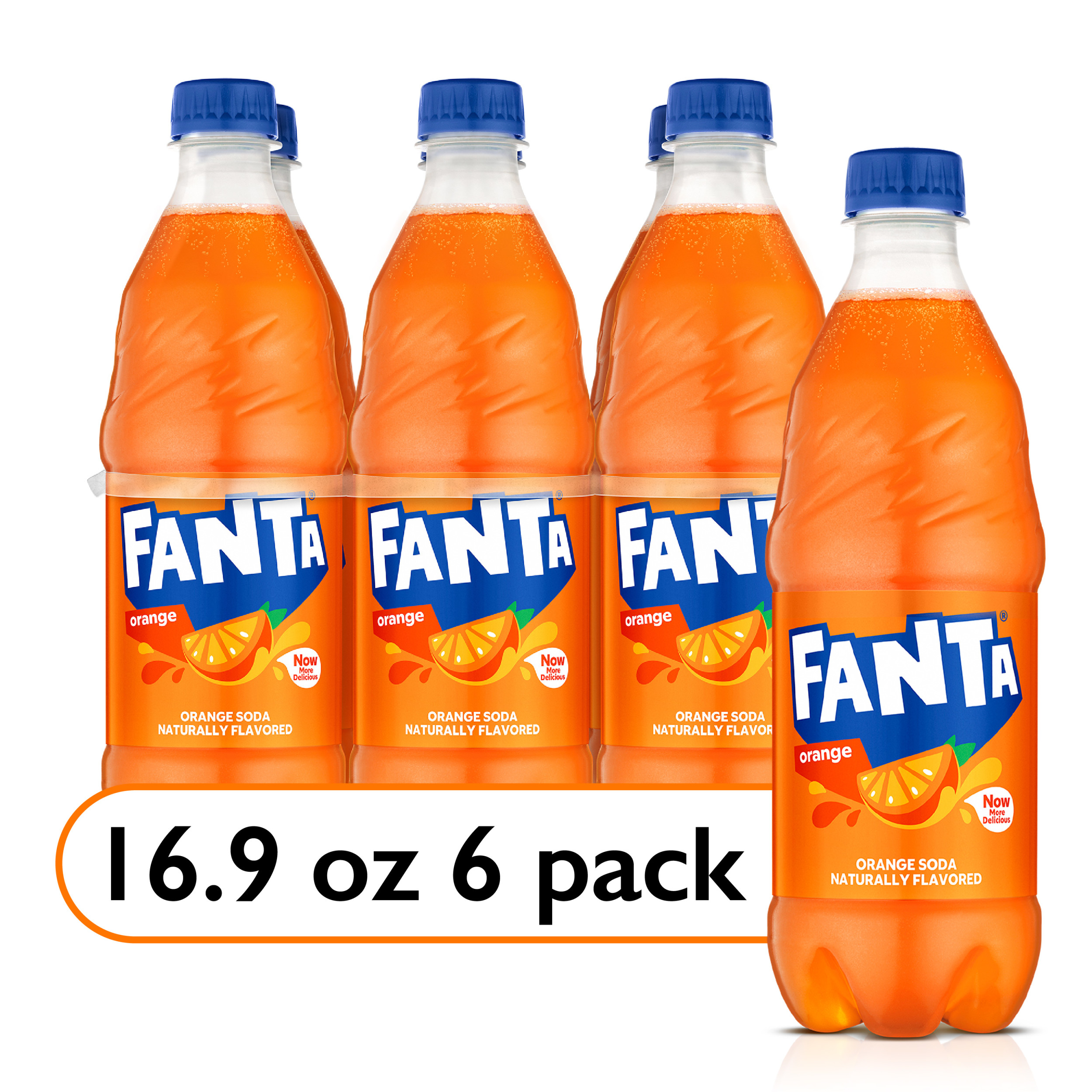 Fanta Orange Fruit Soda Pop 16 9 Fl Oz 6 Pack Bottles Walmart