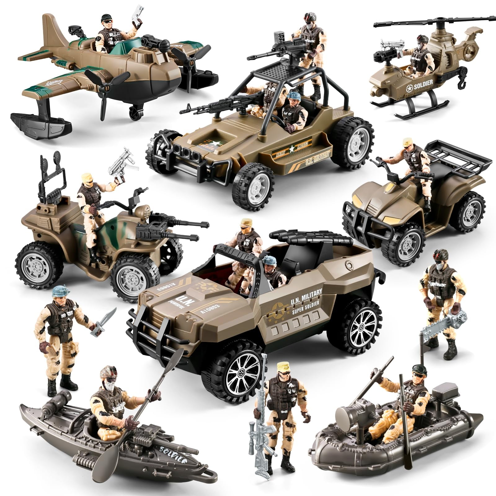 Click here for Hospony 56-In-1 Army Men Toys For Boys 4-7 6-8 8-1... prices