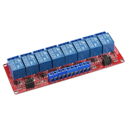 Uxcell Relay Module 8 Channel 5V High Low Level Trigger Module Red ...