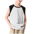 Ceisia Kids' Color Block Raglan Tank Top Multi-Color Pack Gray 3-4 ...