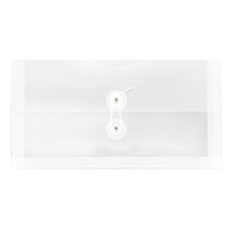 JAM Paper No. 10 Plastic Envelopes, 5 1/4 x 10, Clear, Button String ...