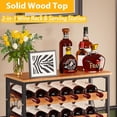 48 Bottle Wine Rack Freestanding Floor with Wood Top,8-Tier Wine ...