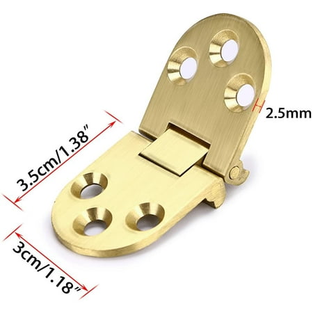 2 Pcs Solid Brass Hinges, Drop Front Desk Drawer Butt Hinge for Table ...