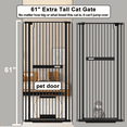 "Fairy Baby Extra Tall Cat Gate with Pet Door, 61.02""H, 30.01""-38.6 ...