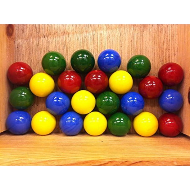 Mega Marbles Set of 24 1" Shooter Marbles Solid Colors (6 of Each Color ...