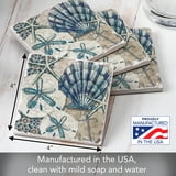 Thirstystone "Tide Pool Shells" 4-Pack Tumbled Tile Coasters - Walmart.com