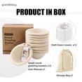 13cm/5inch Mini Sourdough Banneton Round Pulp Bread Proofing Basket Set ...
