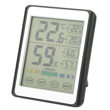 Touch Screen Electronic Temperature And Humidity Meter Indoor Digital ...