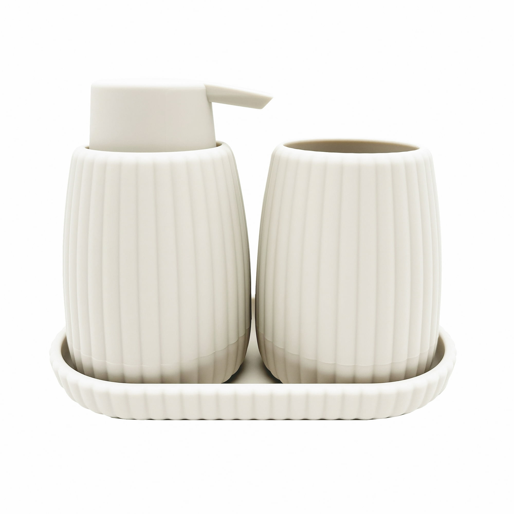 Click here for Mainstays 3-Piece Bathroom Accessory Set  White prices