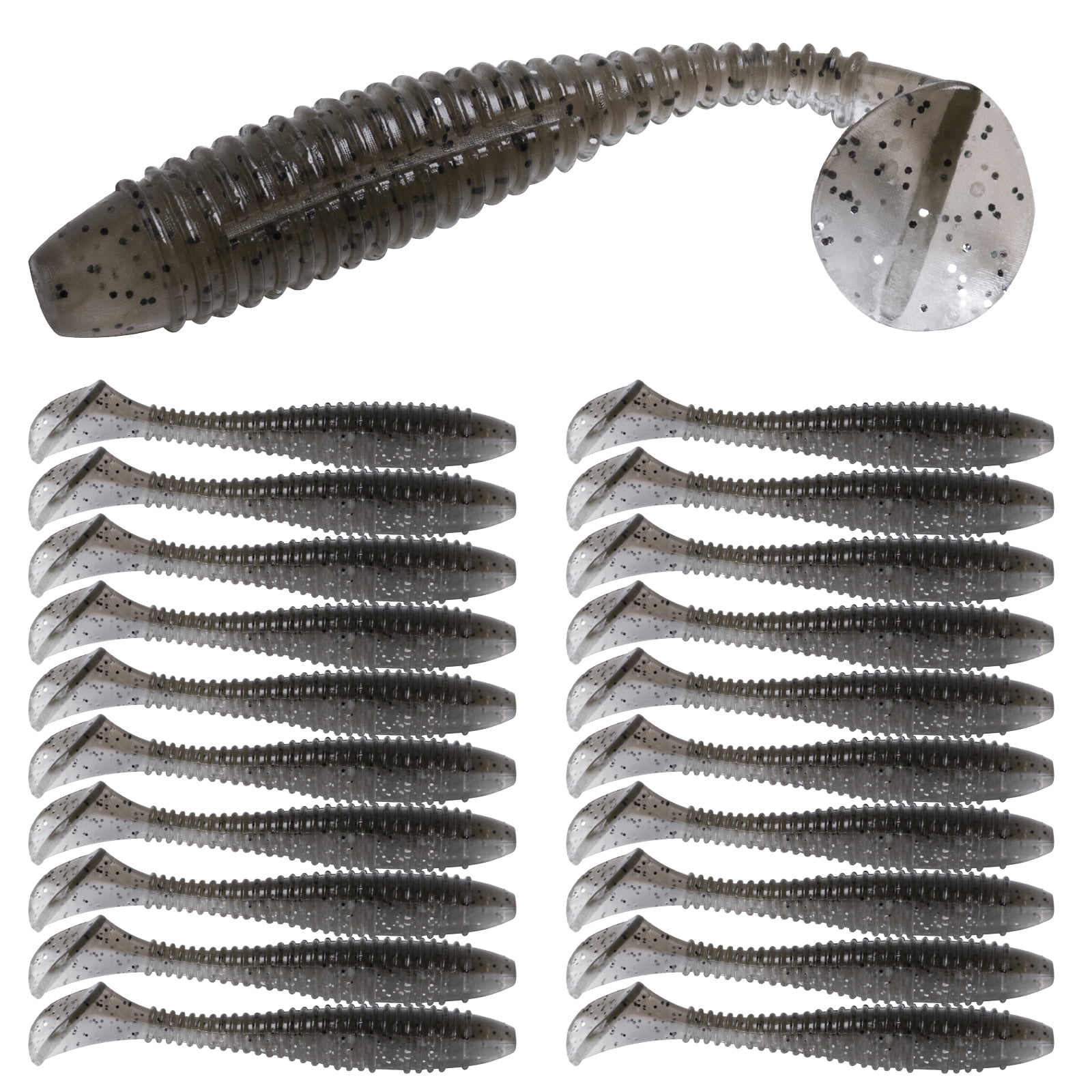 Goture Threaded T-tail soft bait Soft Fishing Lures Paddle Tail ...