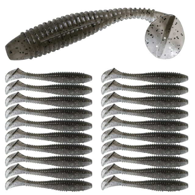 Goture Threaded T-tail soft bait Soft Fishing Lures Paddle Tail ...