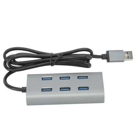 USB Station, Gray Plug And Play USB Hub, Portable 7 Port For Laptop ...