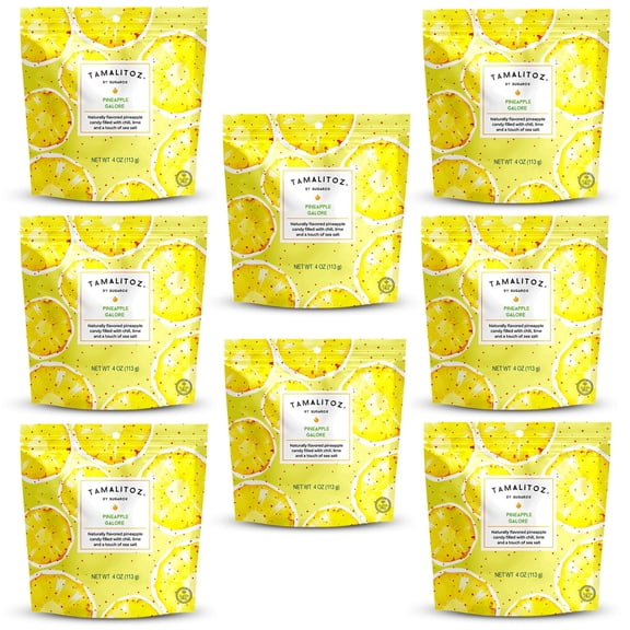 Tamalitoz Pineapple Galore – Spicy Mexican Candy – 8 Bags – 4oz Each ...