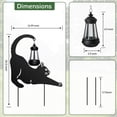 Black Cat Garden Decor with Solar Light Lantern - Outdoor Solar Lights ...