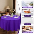 8 Pack Purple Solid Plastic Tablecloth 84 Inch Round Disposable Table ...
