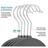 Zober Velvet Ultra Slim Non Slip Plastic Hangers, Heavy Duty, Covered ...