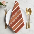 Cloth Napkins Set of 8 Orange Stripes Cocktail Napkins Classic Vertical ...