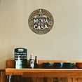 8 Inch Round "Mi Casa Es Su Casa" Metal Sign, Colorful Mexican Folk Art ...