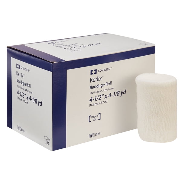 Kerlix White Fluff Bandage Roll NonSterile 4.5" x 4-1/10 yd - Walmart ...