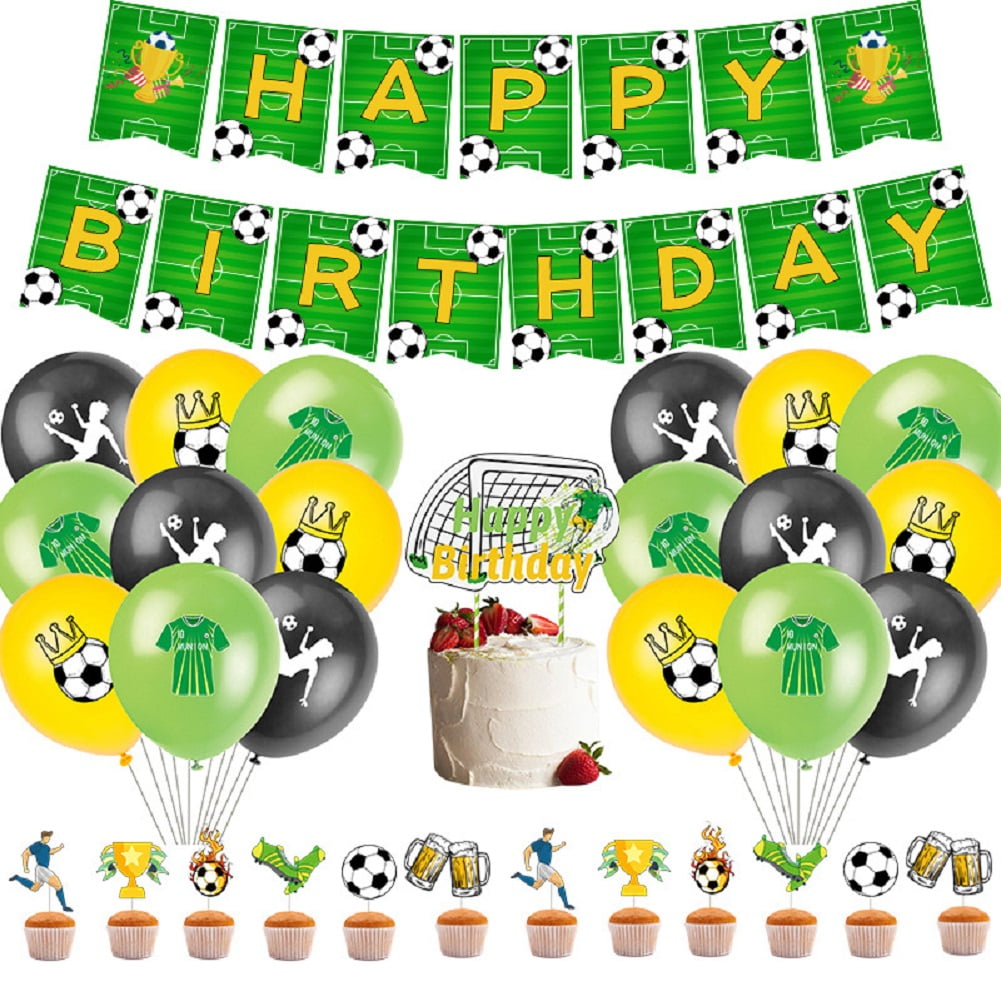CSCHome Birthday Party Props Decorations, Cartoon Soccer Theme Party ...