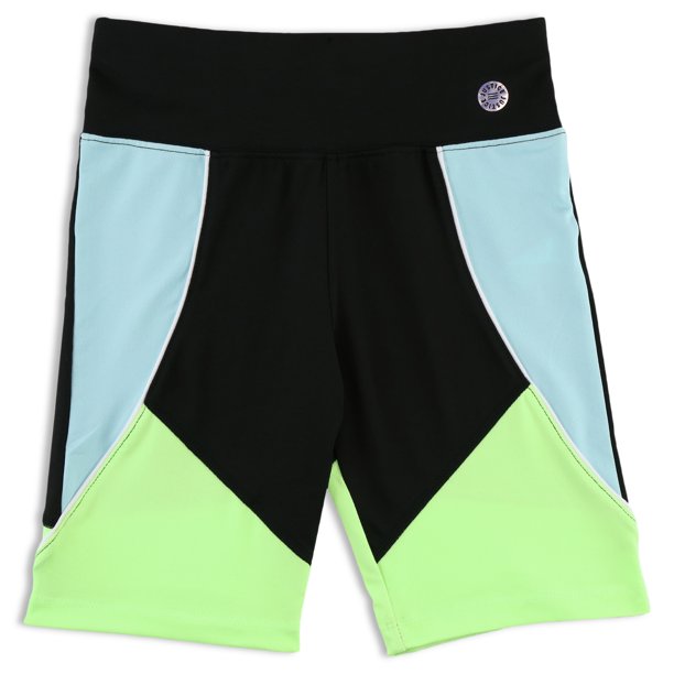 Justice Collection X Colorblocked Bike Shorts with Tech Pocket (Girl's ...