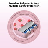 Yoobao Portable Charger 10000mAh Pink Power Bank for Girls Compact Fast ...