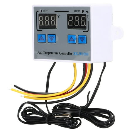 Loewten Dual Display Temperature Humidity Controller Heating Cooling ...