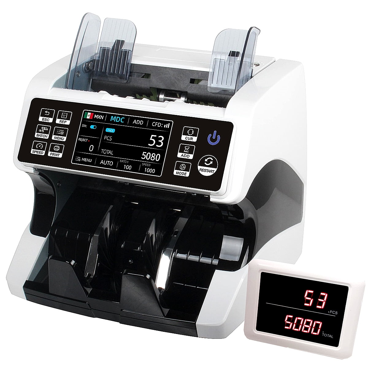 Contadora de Billetes Por Denominaciones Multidivisa Automatica Touch ...