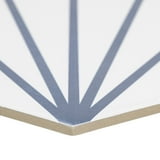 The Tile Project 9x10 Palm Bays Hexagon Light Blue Porcelain Tile (1 ...