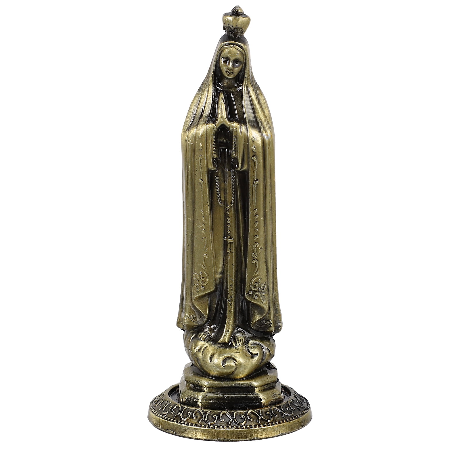 Etereauty Mary Virgin European Statue Statues Desktop Blessed Metal ...