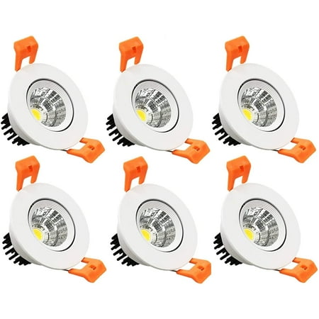 2 Inch LED Downlight, 3W Recessed Lighting COB Dimmable, 3000K Warm ...
