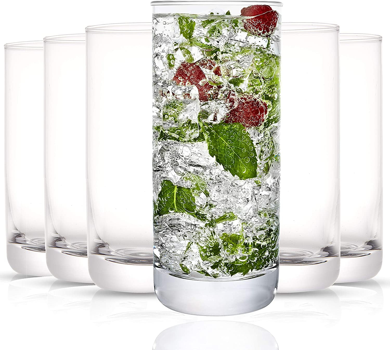 JoyJolt Faye Crystal Highball Glasses Everyday Drinking Glasses 13 JoyJolt Faye Crystal Highball Glasses Everyday Drinking Glasses 13