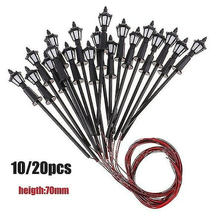 10/20pcs 1:100 Model Miniature Street Lights Ho Oo Scale Leds Railway ...