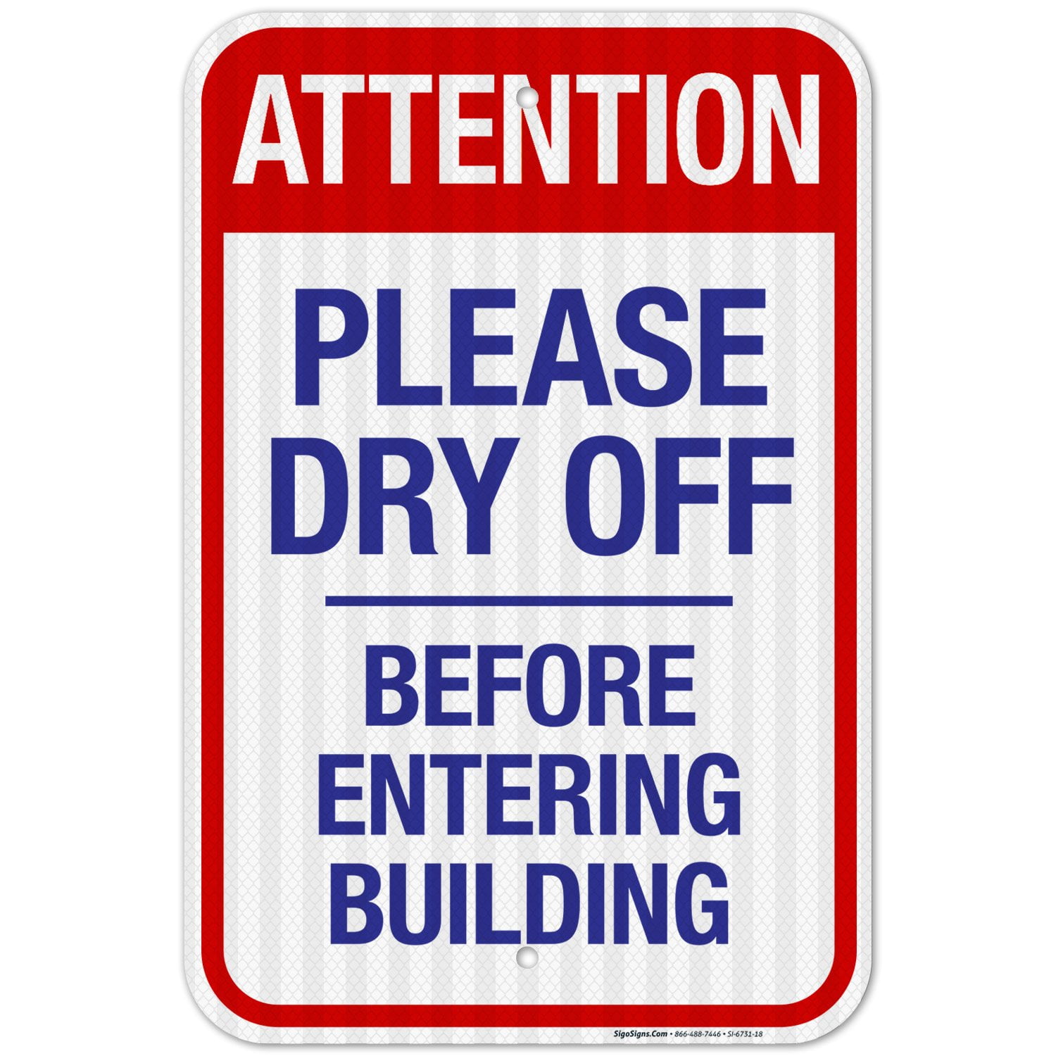 Attention Please Dry Off Sign, Pool Sign, - Walmart.com