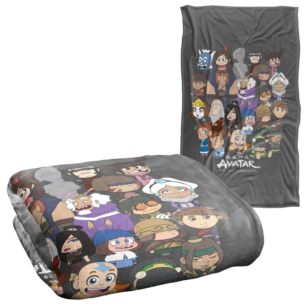 Avatar The Last Airbender Blanket, 36"x58" Chibi Group Silky Touch ...