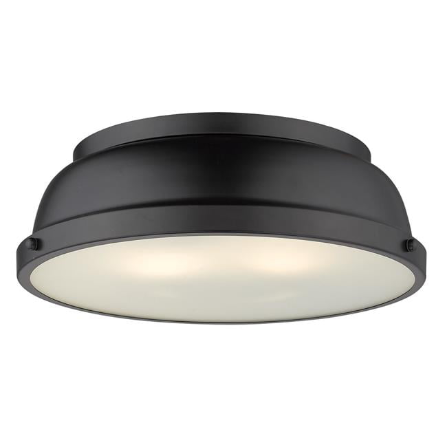Click here for Golden Lighting 3602-14 Blk-Blk Duncan 14 In. Flus... prices