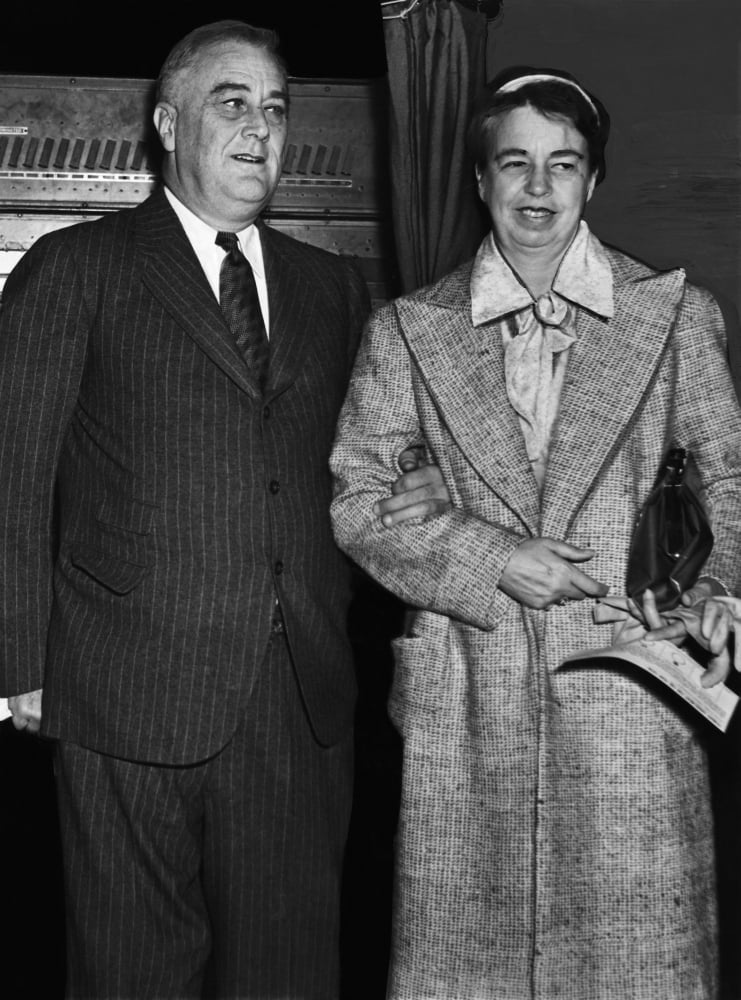 Fdr Presidency Us President Franklin Delano Roosevelt With First Lady ...